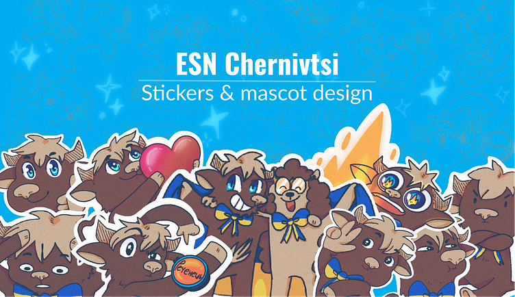 ESN Chernivtsi mascot & stickers design by Olena on Dribbble