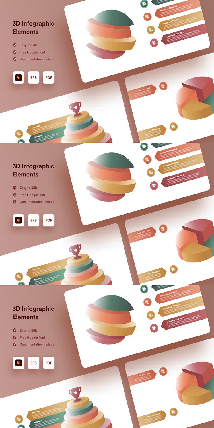 3D Infographic by InfoGraphix on Dribbble