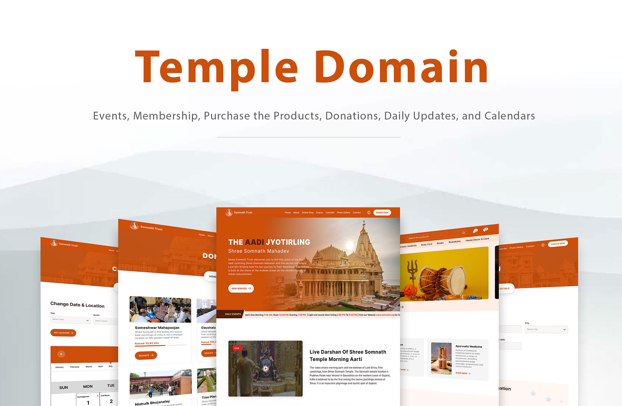 Temple Website Design by Krunal Goswami on Dribbble