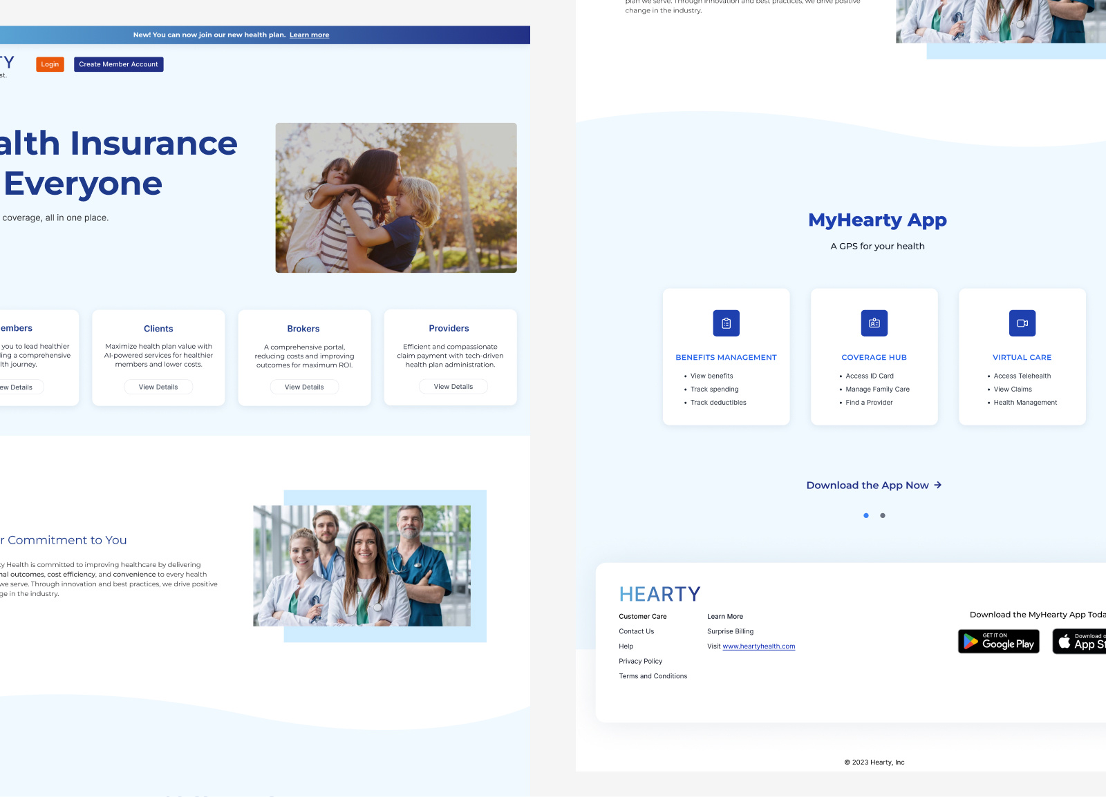 Health Insurance Homepage by Roni Bibring on Dribbble