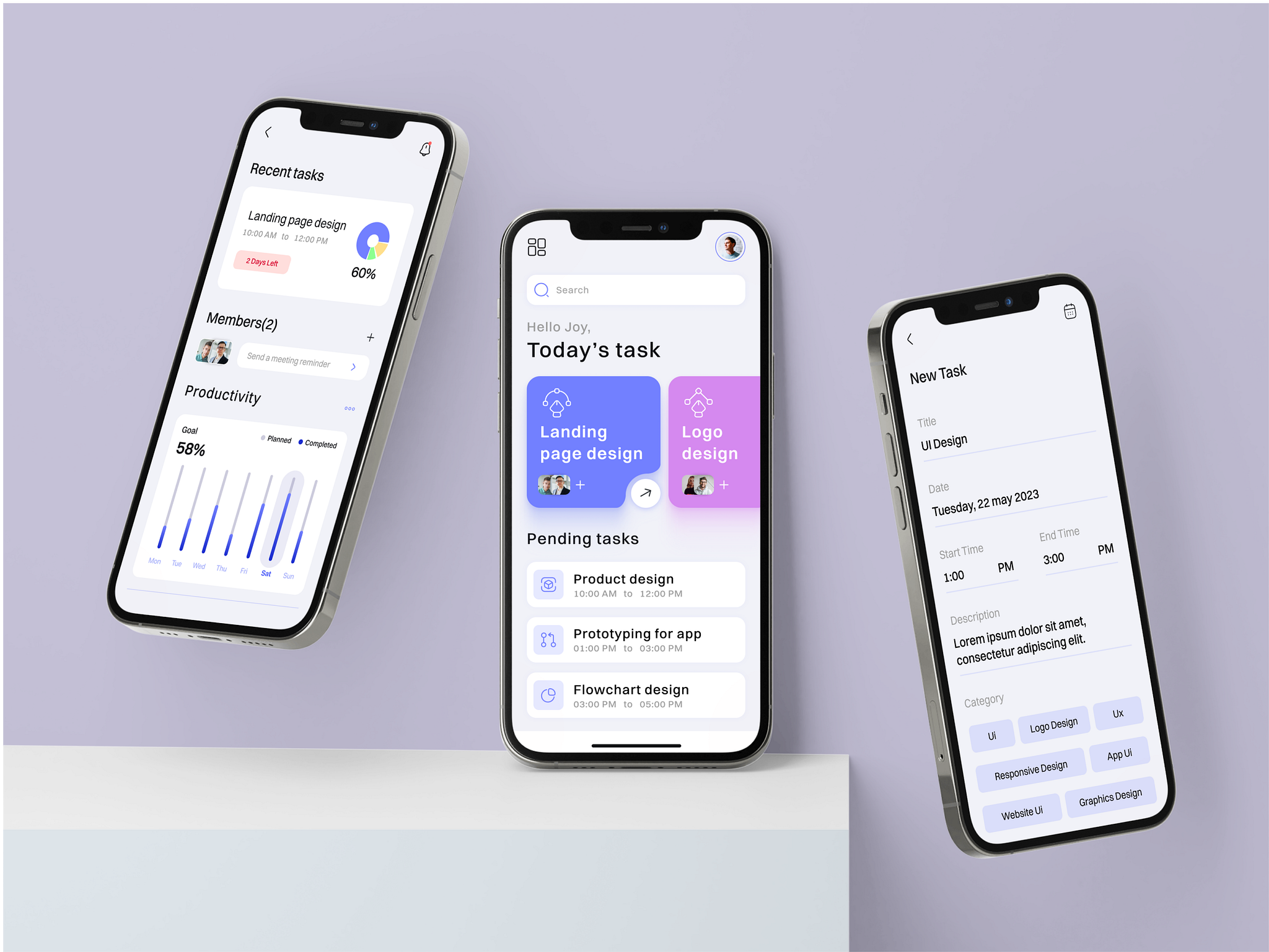 Task Management App UI by iCoderz Design on Dribbble
