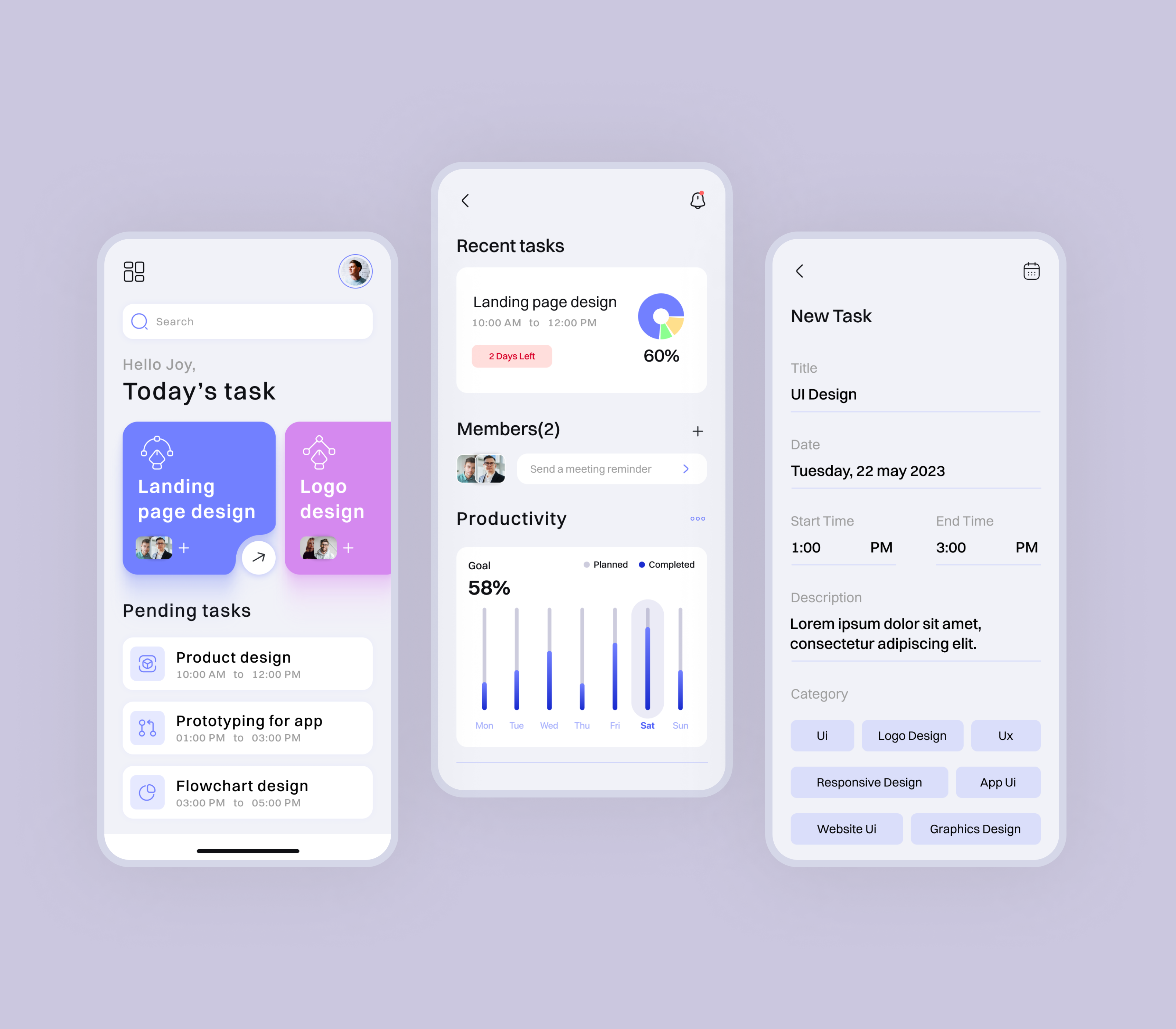 Task Management App UI by iCoderz Solutions on Dribbble