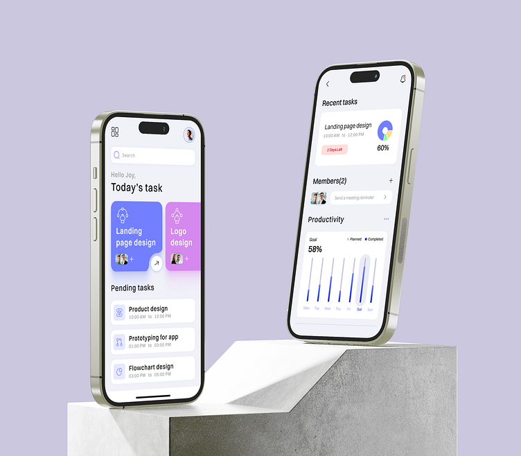 Task Management App UI by iCoderz Design on Dribbble
