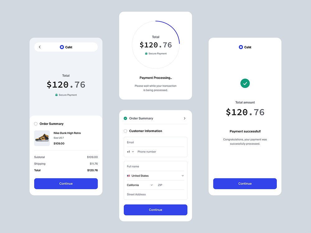 Checkout Page by Vishnu Prasad on Dribbble