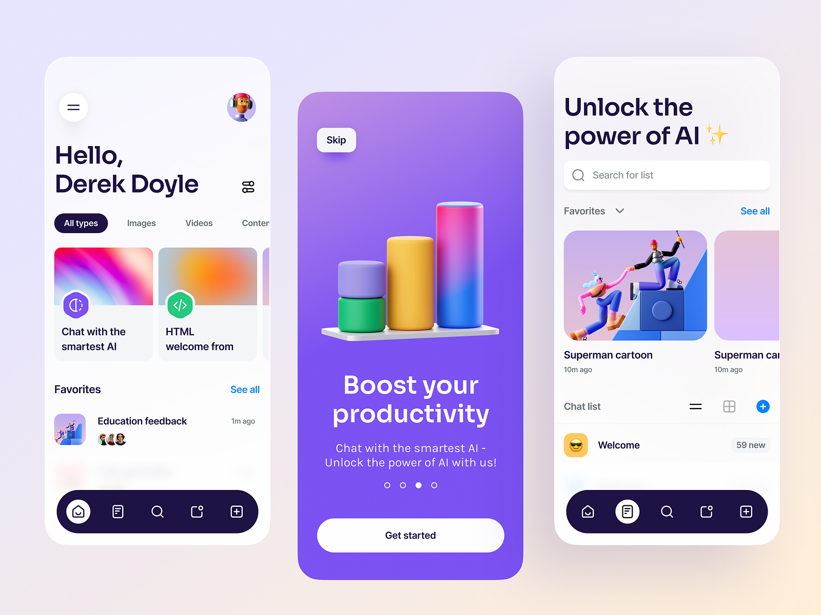 Brainwave iOS AI UI Kit - Re-colored by Tran Mau Tri Tam for UI8 on ...