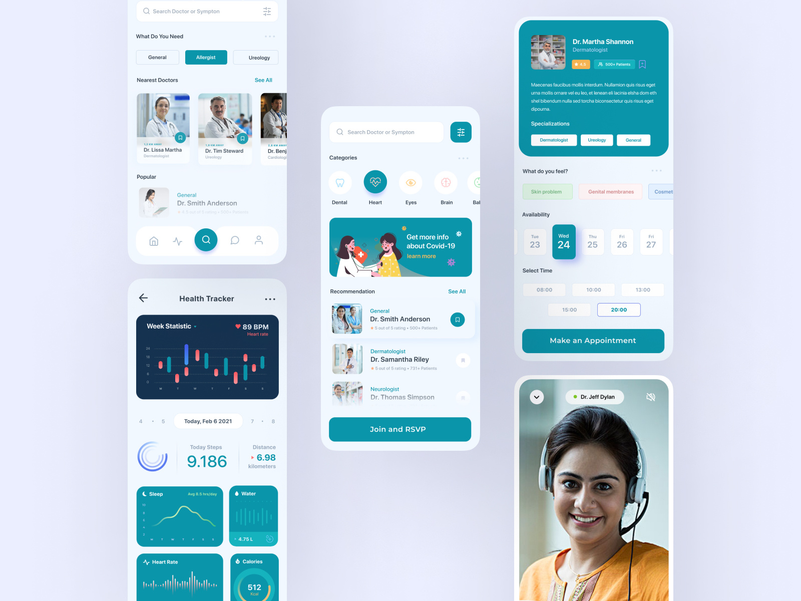 Medical App UI by Humayun Kabir on Dribbble