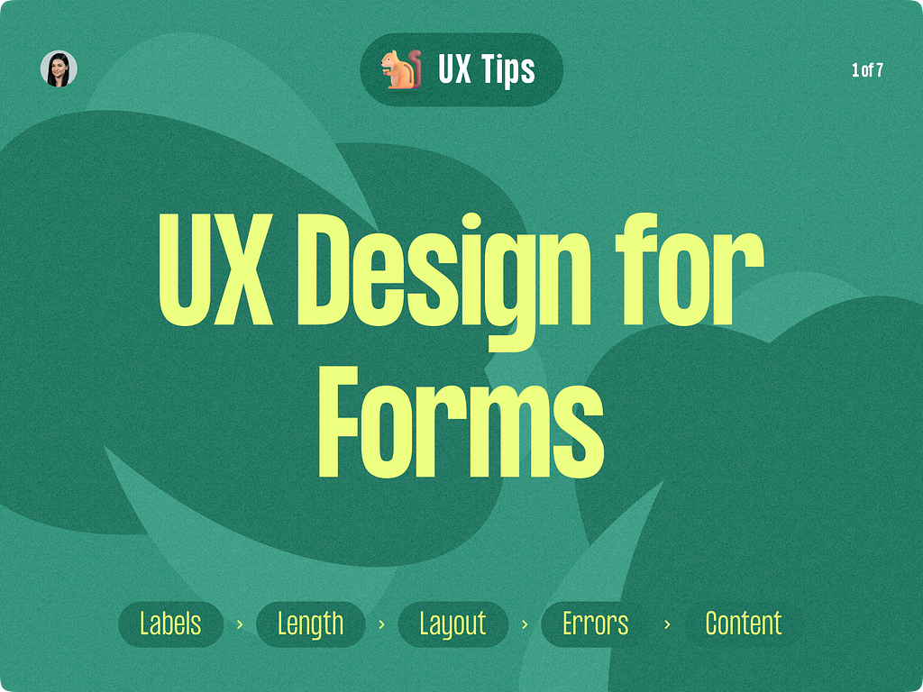 UX Tips. UX design for forms. by Olena Synianska for Gotoinc on Dribbble