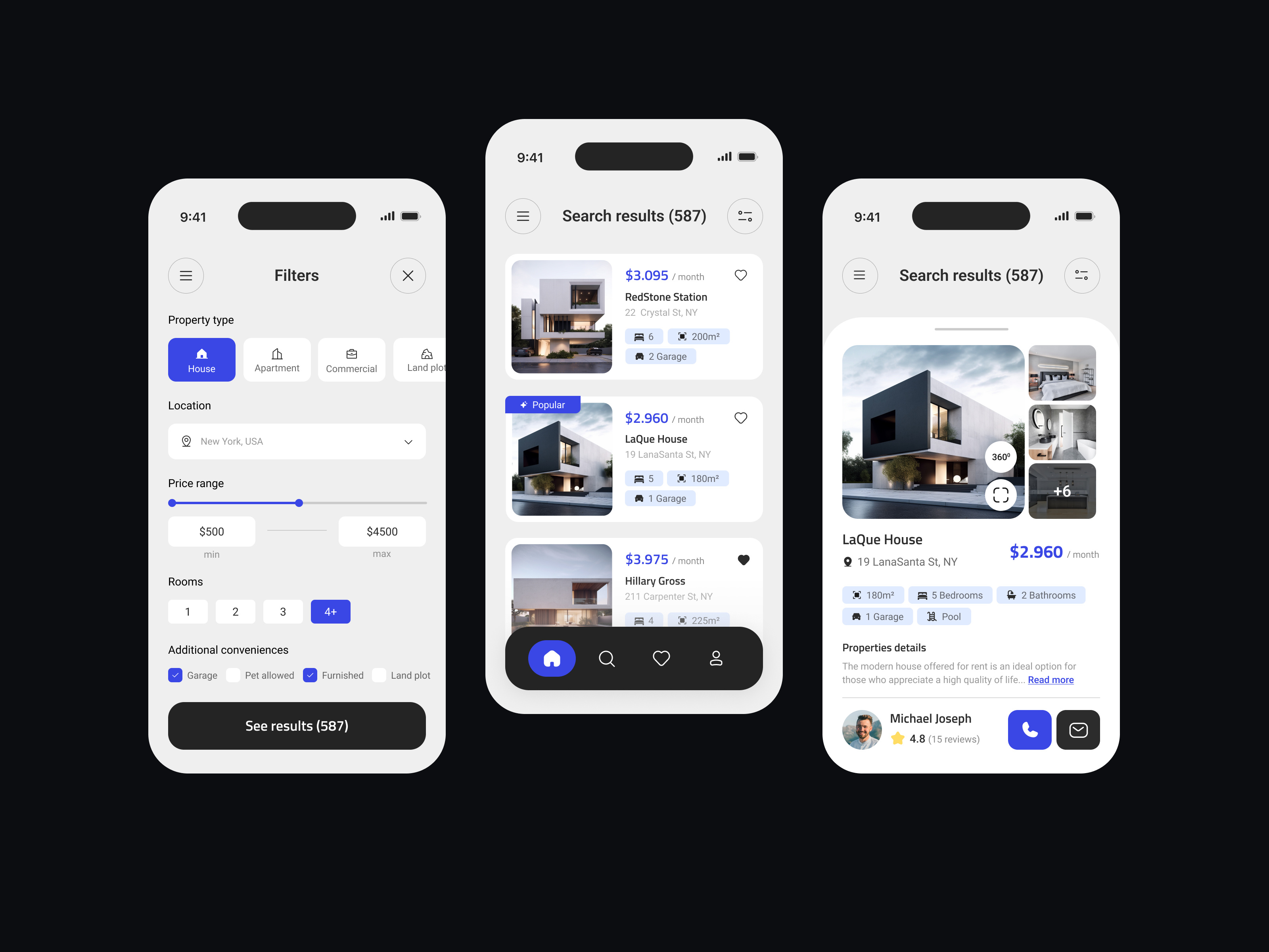 Real Estate Mobile App by Bato on Dribbble