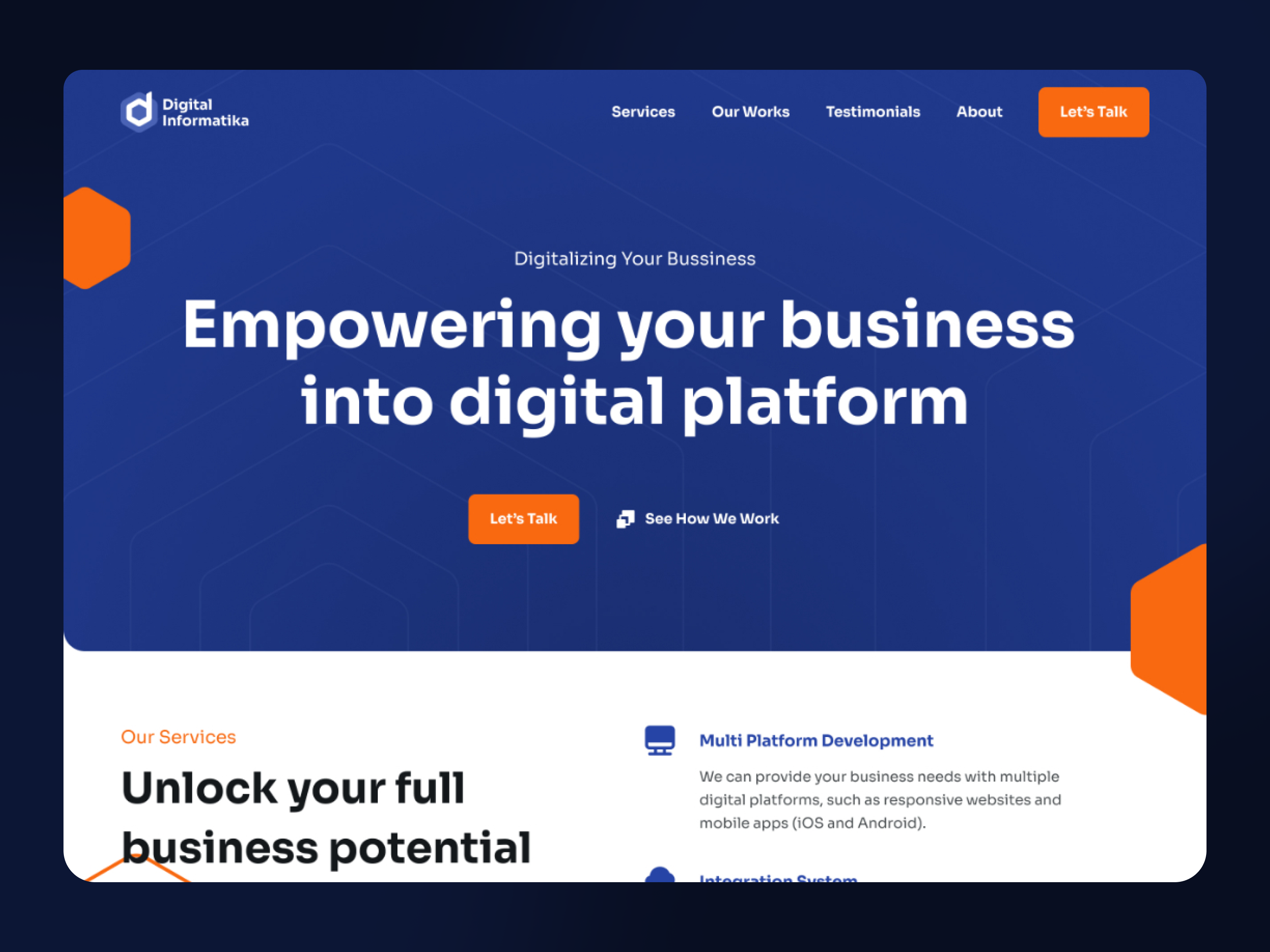 Digital Informatika Landing Page Alt Design by Afdolash on Dribbble