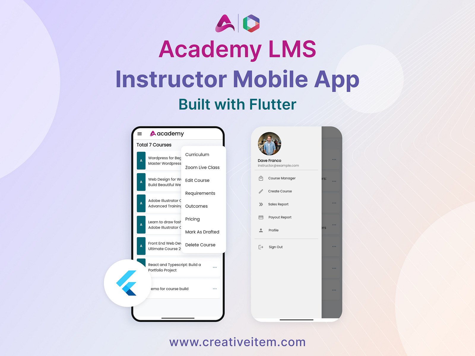 📣 Introducing Academy LMS Instructor Mobile App! 🎓📱 by Creativeitem on Dribbble
