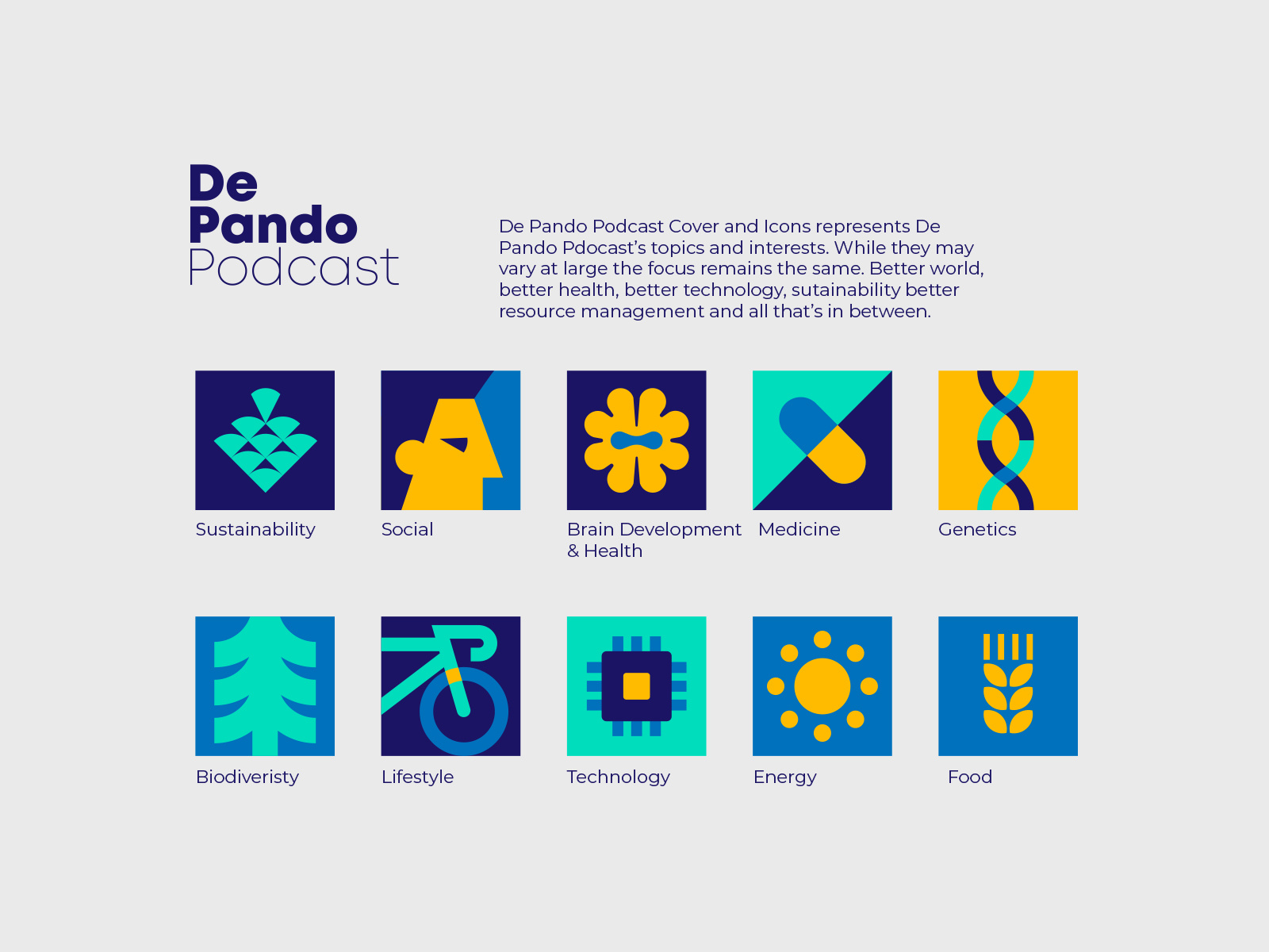 The Pando Podcast Visual Identity by Cajvanean C. Alexandru on Dribbble