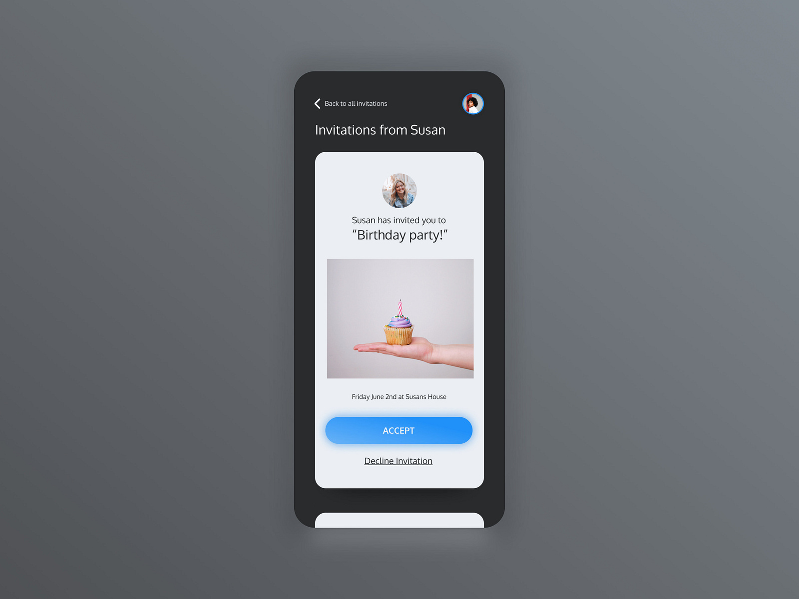 Daily UI 078 - Pending Invitation by Emilia on Dribbble