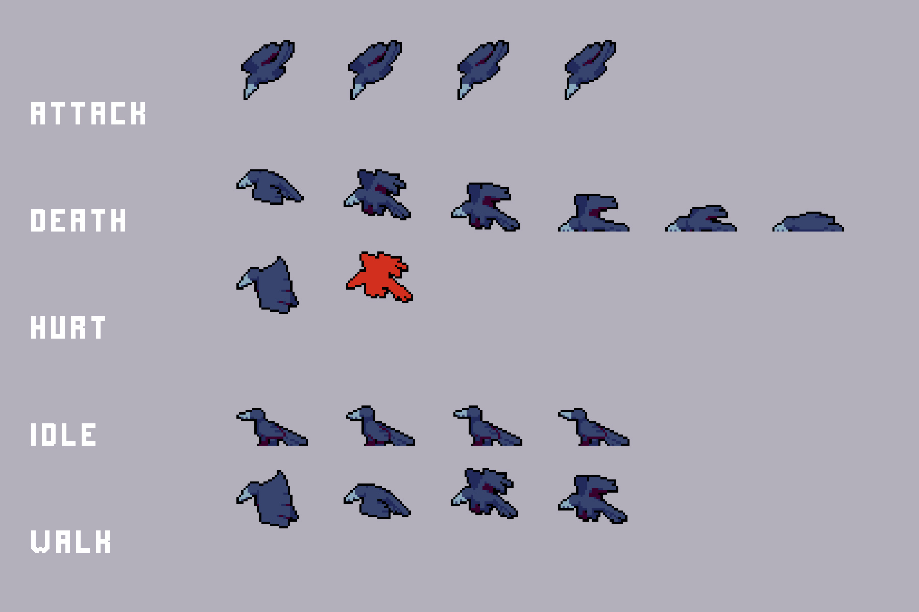 Enemies Pixel Art for Cyberpunk Platformer by 2D Game Assets on Dribbble