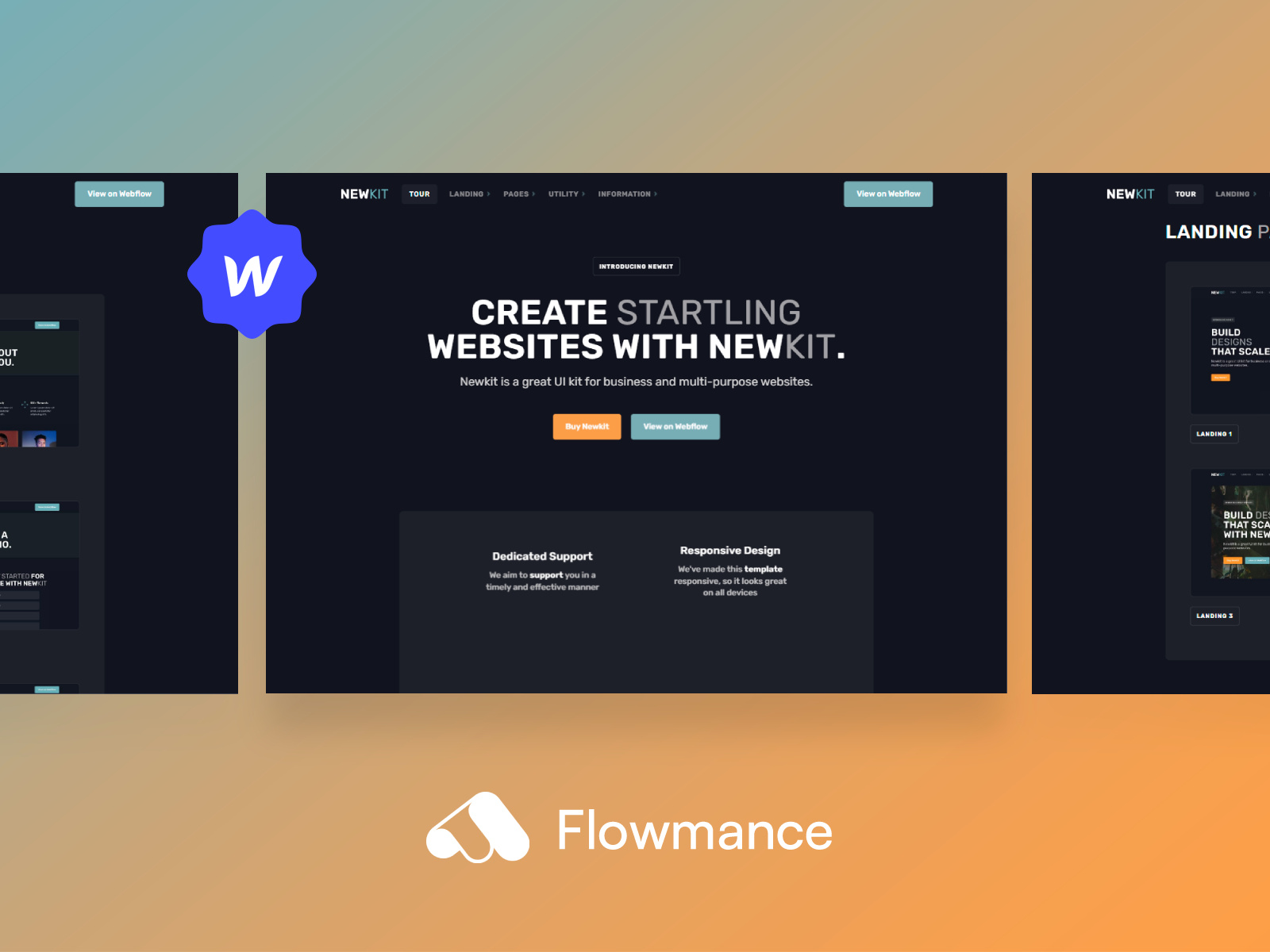 NewKit – Startup Webflow Template by Flowmance on Dribbble