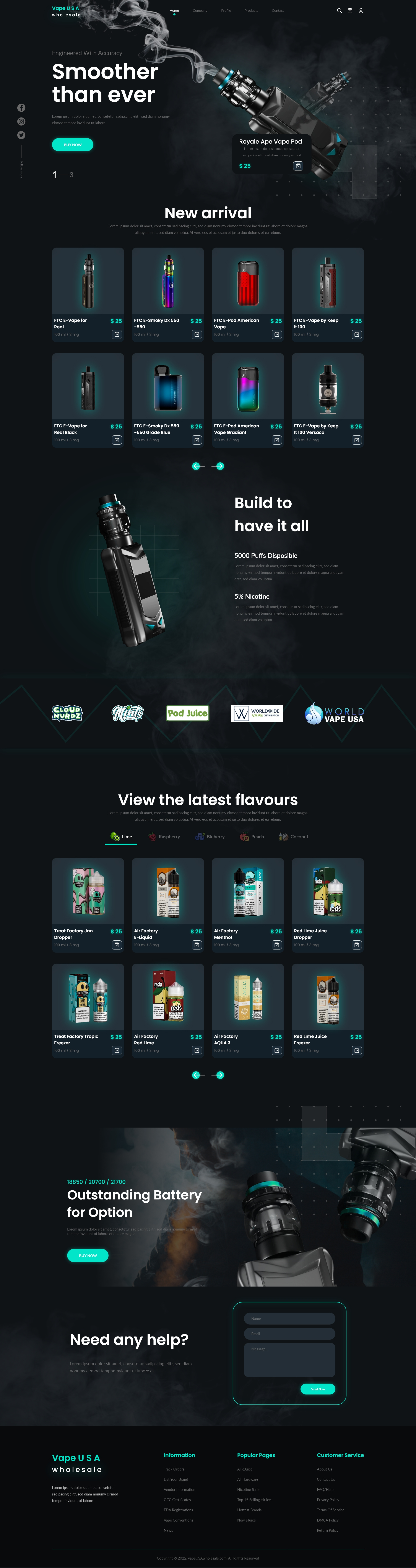 Vape USA Web Design UI UX Design by Faizan Maqbool on Dribbble