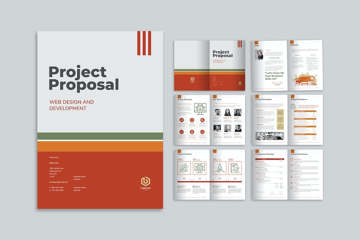 Proposal Template by InDesign Essence on Dribbble
