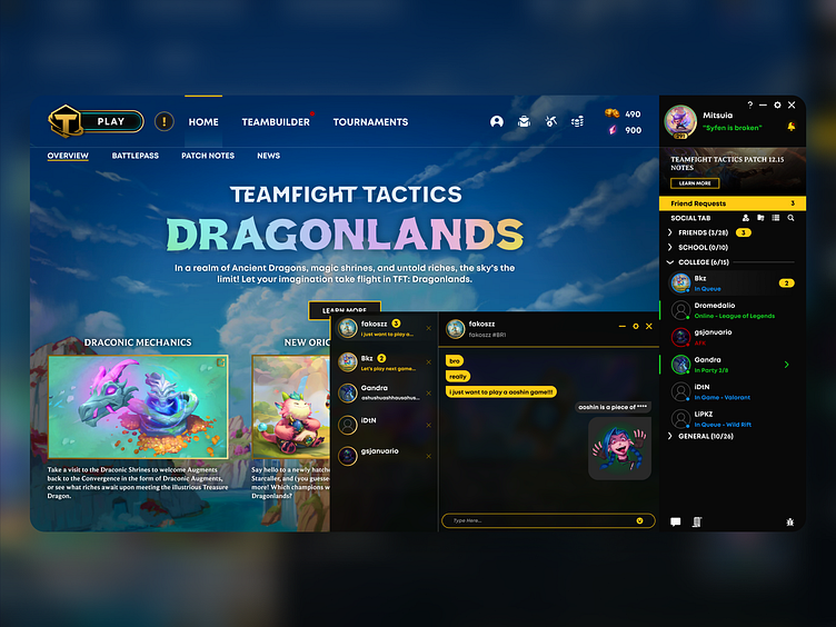 TFT Concept - Desktop Launcher UI/UX by Vitor Peres on Dribbble
