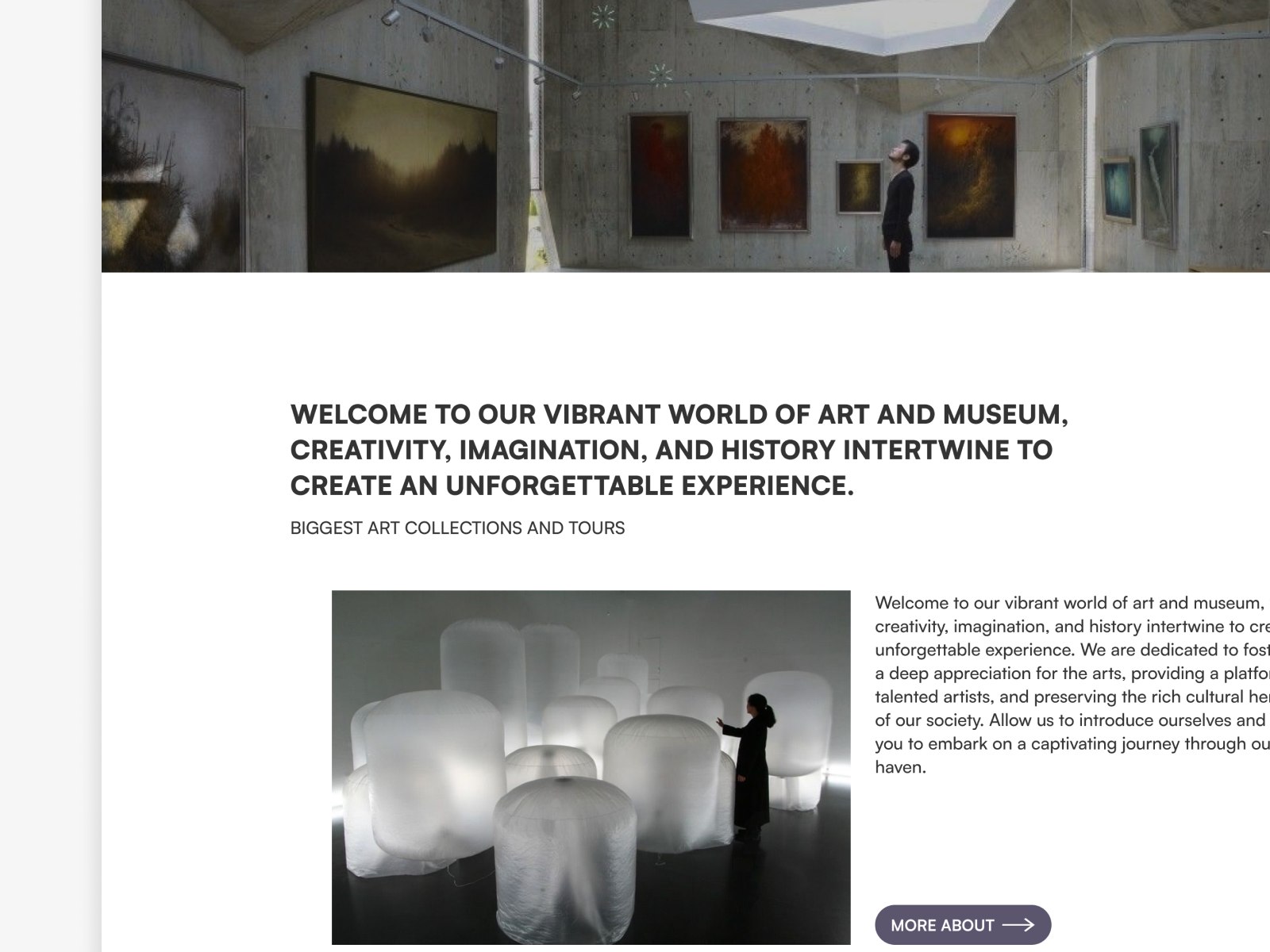 Haller Art & Gallery Web App Landing Page by Moses Obadeyi on Dribbble