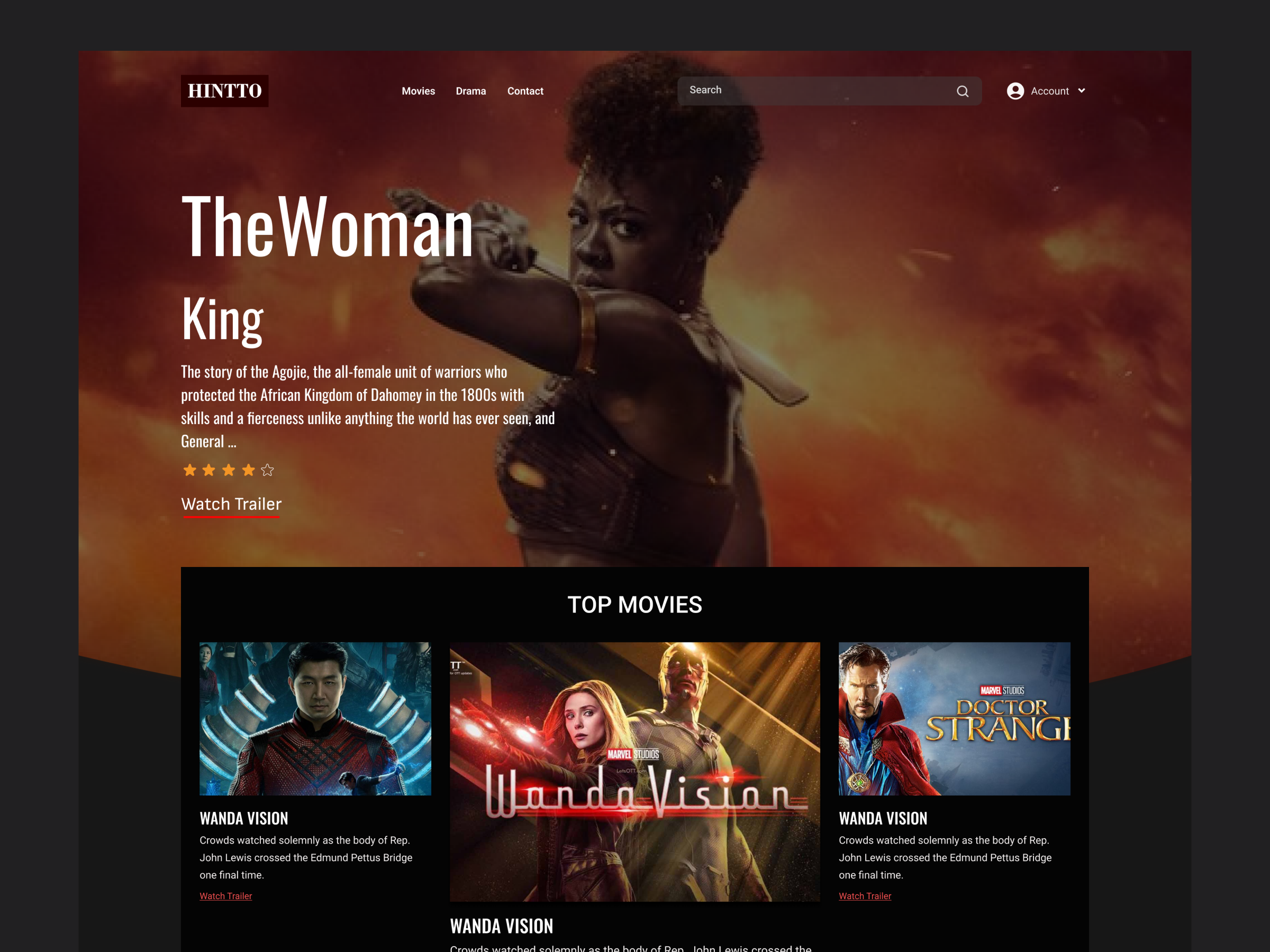Movies Website Design by Oluwaferanmi Ajayi on Dribbble