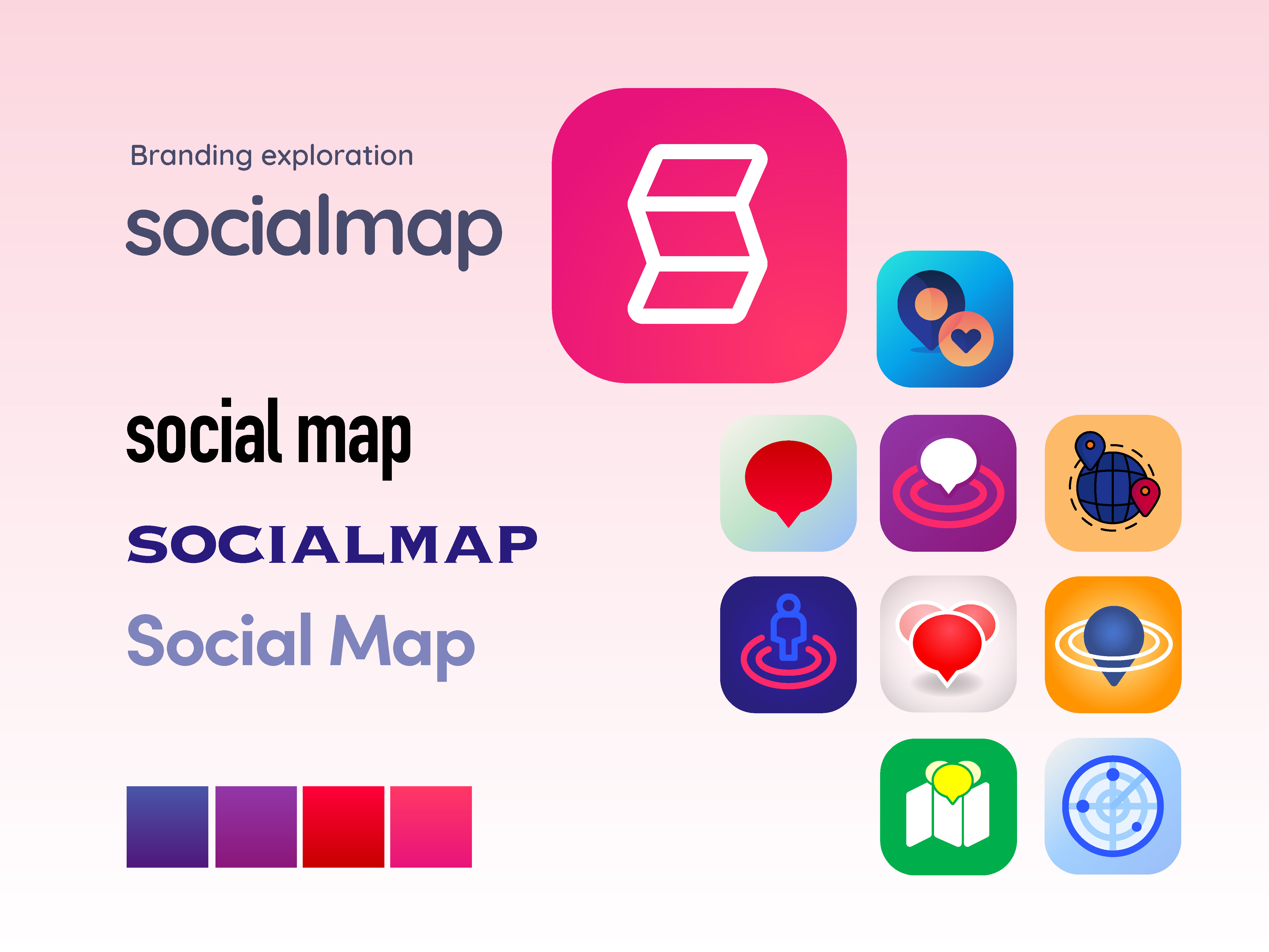 Location-based Social Network App UI/UX, Branding by Sergio Estrella on ...