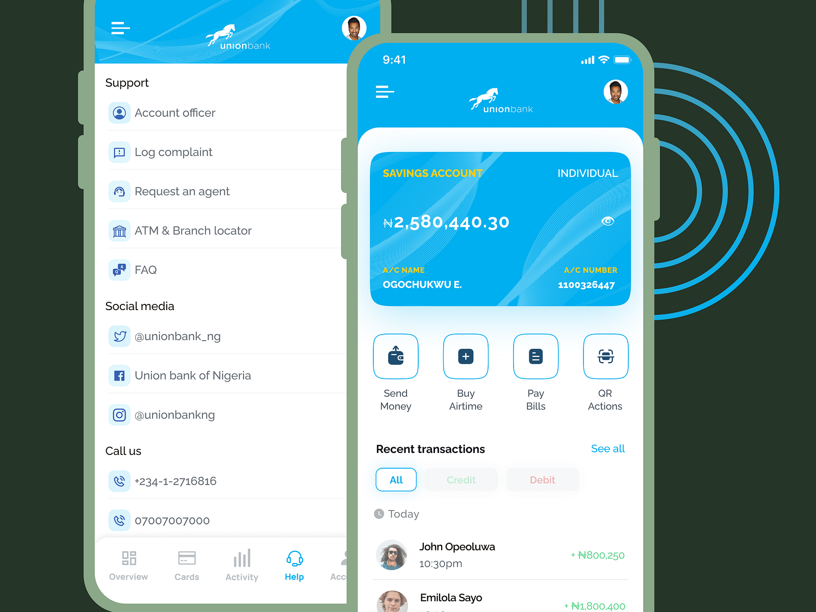 Union bank app redesign by Ololade A on Dribbble
