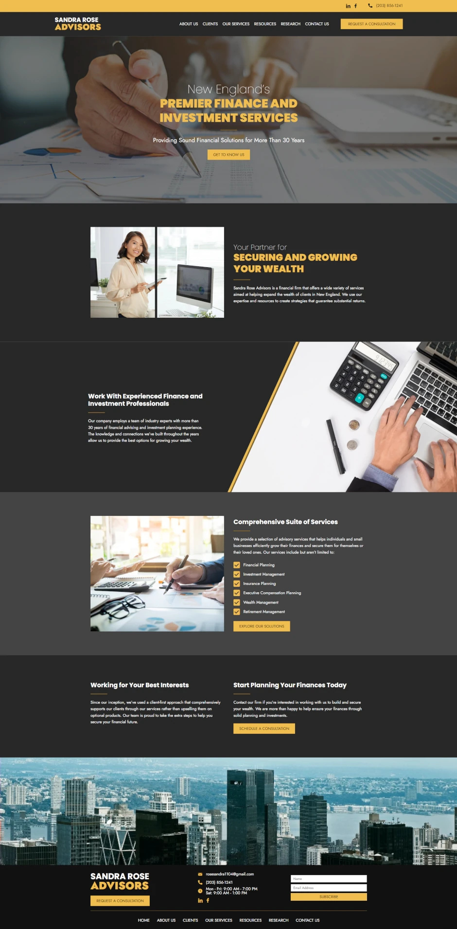 Website Design for Financial Advisors by yours truly! by Aldrin on Dribbble