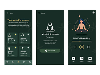 Meditation App UI Design by Jaymit Ghadiya on Dribbble