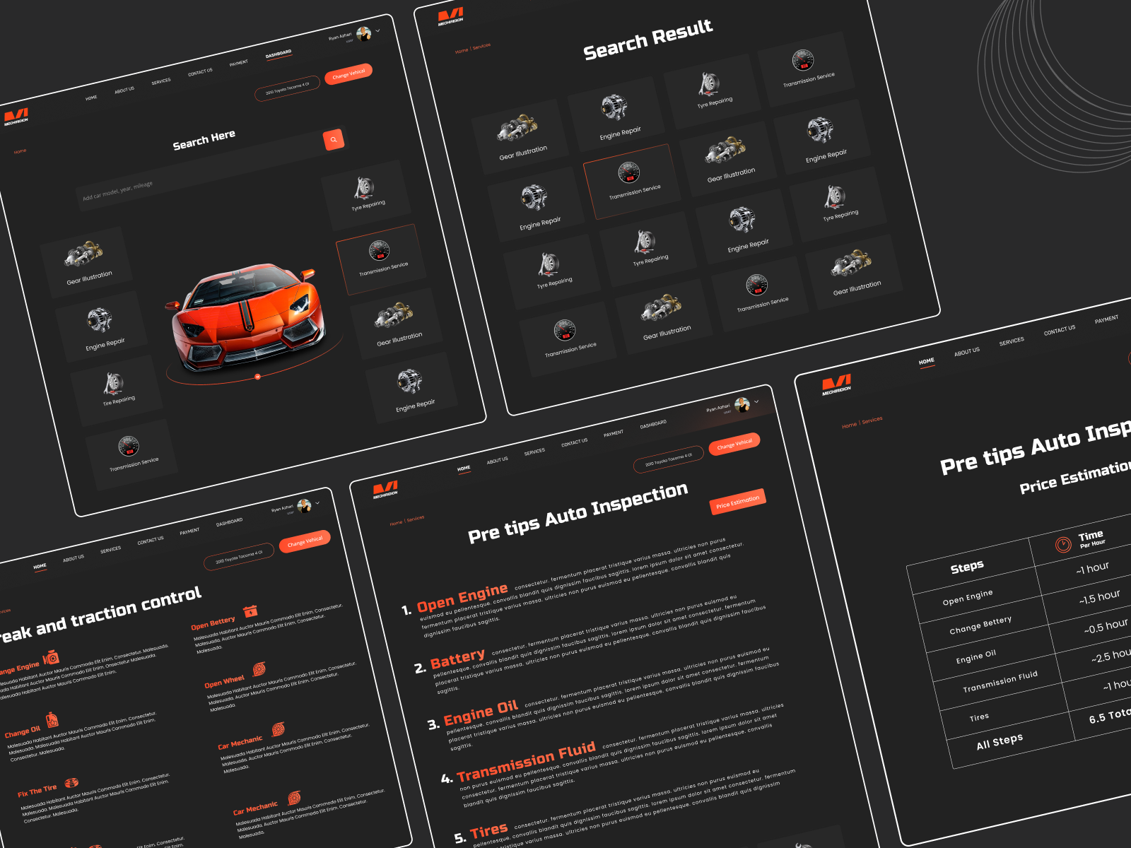 Mechanic Website design by Ayesha Ayaz on Dribbble