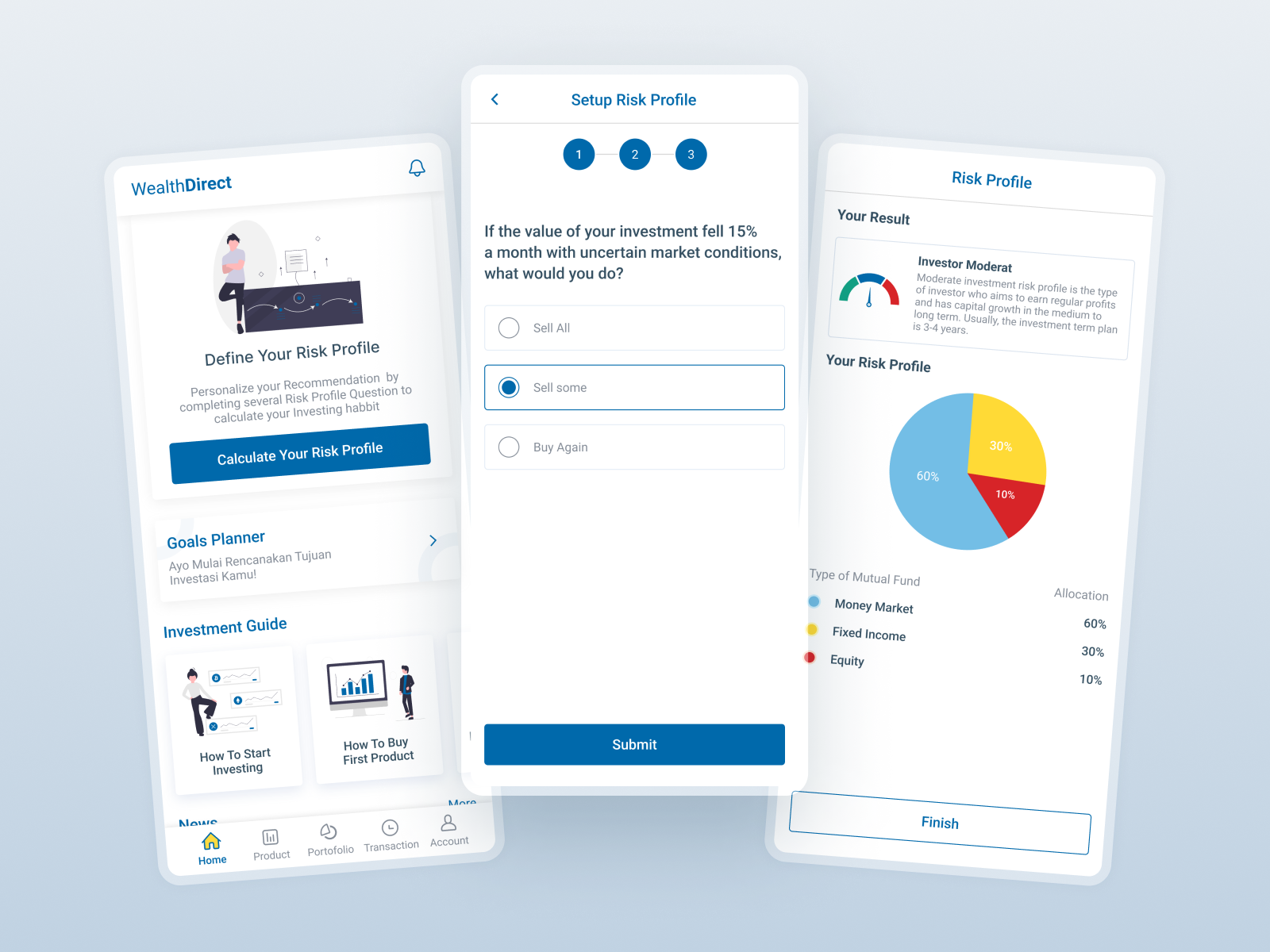 Wealth Direct - Mobile App Design by Miawmiaw on Dribbble