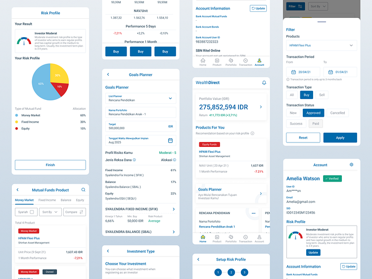 Wealth Direct - Mobile App Design by Miawmiaw on Dribbble