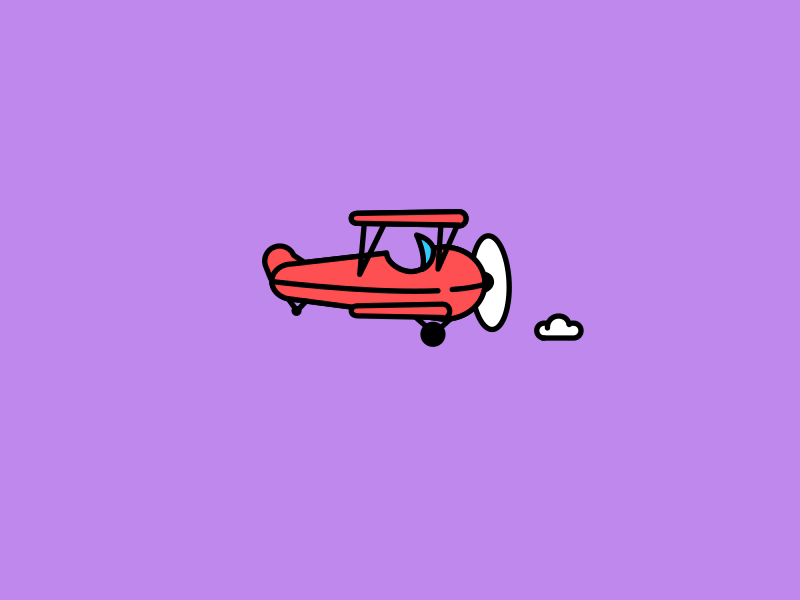 Airplane animation loop by Isaac Kuula on Dribbble