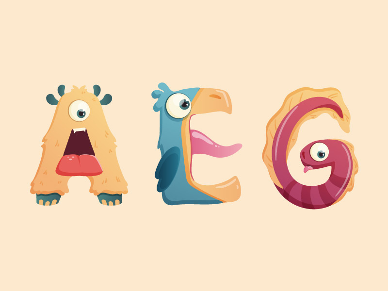 Little Monster Alphabet by Iva Risek on Dribbble