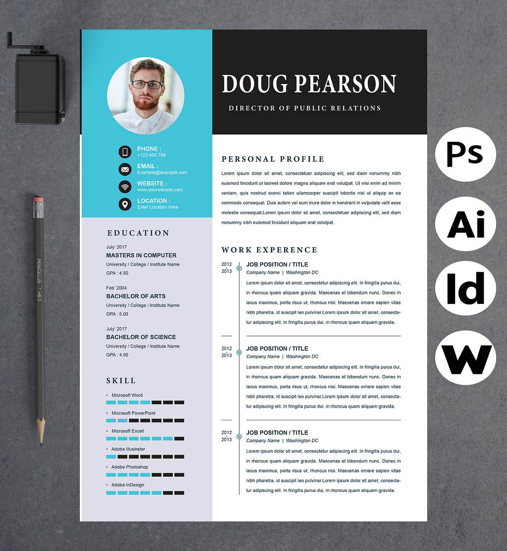 Cv Template 2023 By Attractive Resume On Dribbble