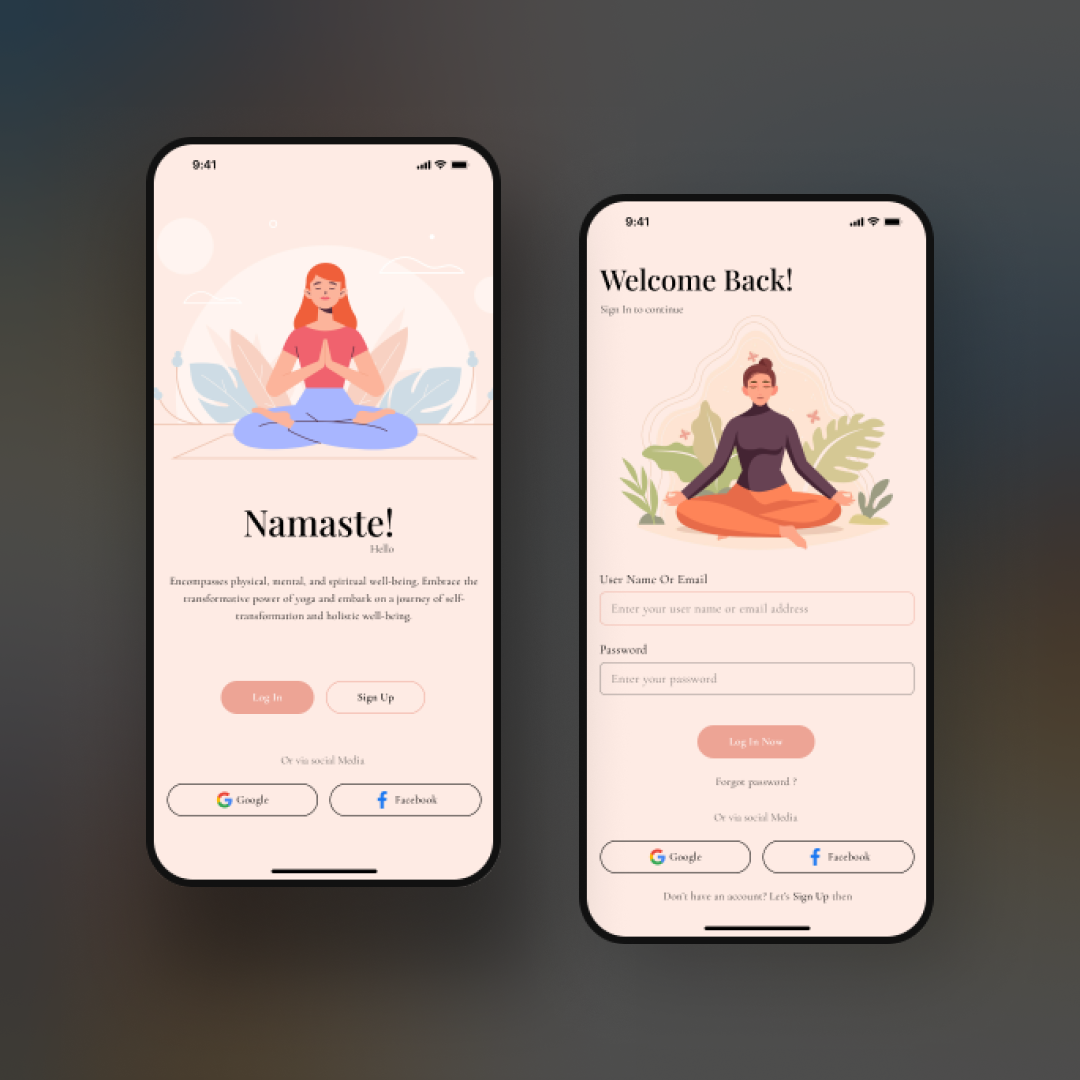 Yoga App Login Screen UI Design by Robin on Dribbble