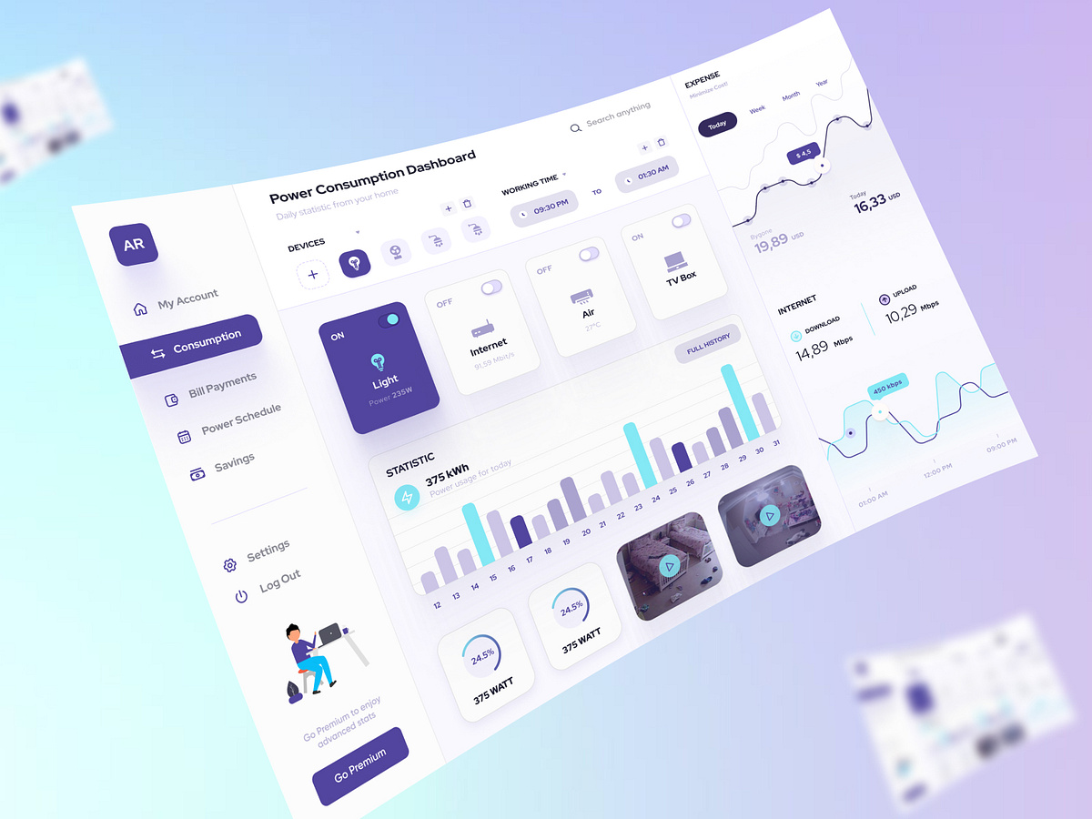 Smart Home Dashboard Concept by Mike Taylor on Dribbble