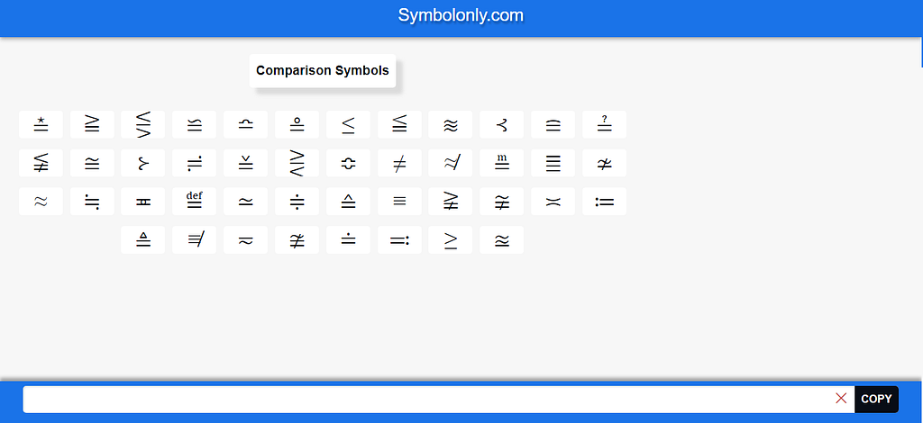 Comparison Symbols by James Gunn on Dribbble