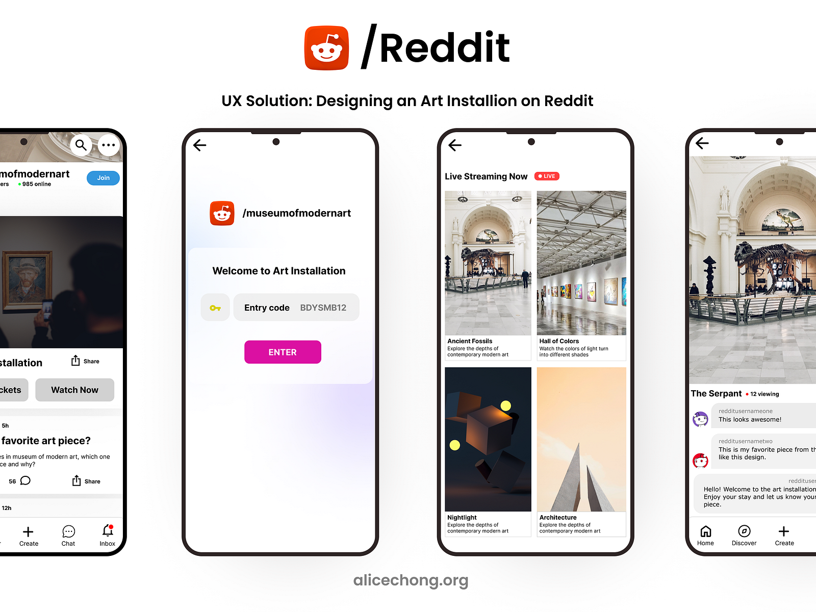 Light UI Reddit - Art Installation Feature by Alice Chong on Dribbble