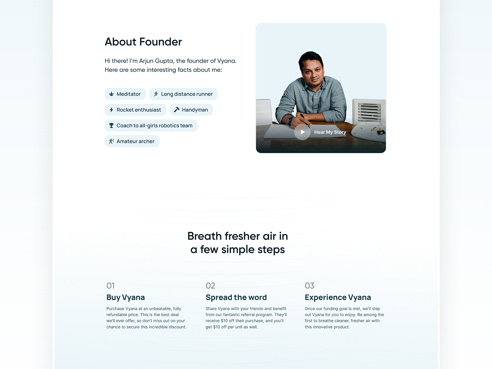 About Section | Home Page by Christina Liubynska on Dribbble