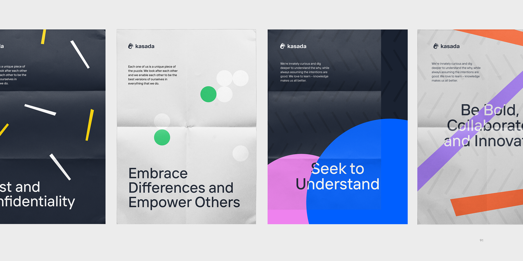 Beautifully simple values posters by Bill Kenney for Focus Lab + Odi on ...