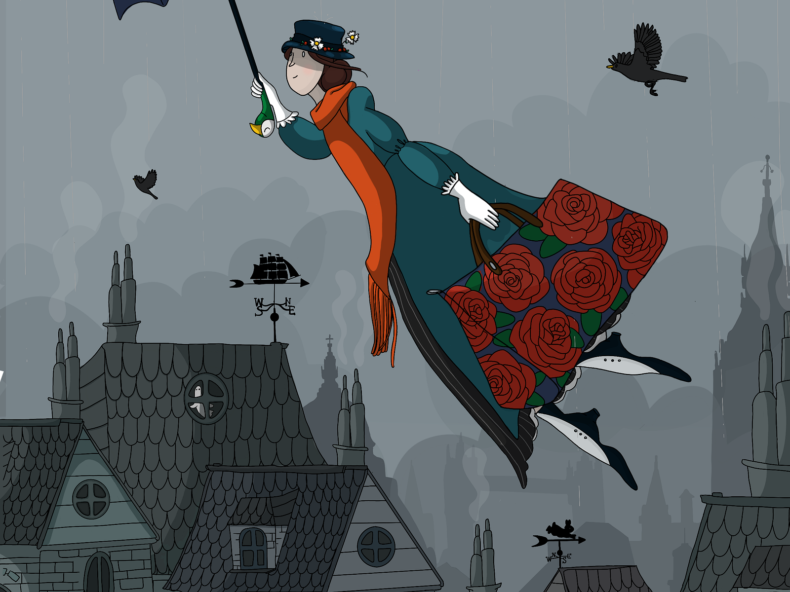 Mary Poppins and the Ghost in the Attic by Constance Howes on Dribbble