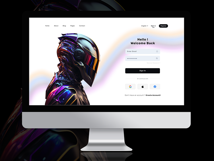 Login/Signup Screens by Vivek Kaklotar on Dribbble