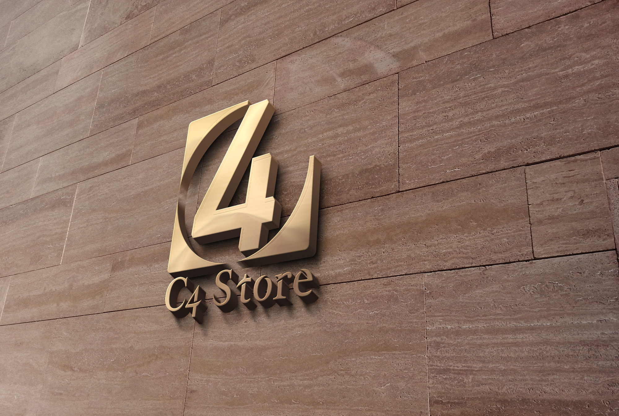 C4 Logo Design With Mockup View. by Mahedi Hasan on Dribbble