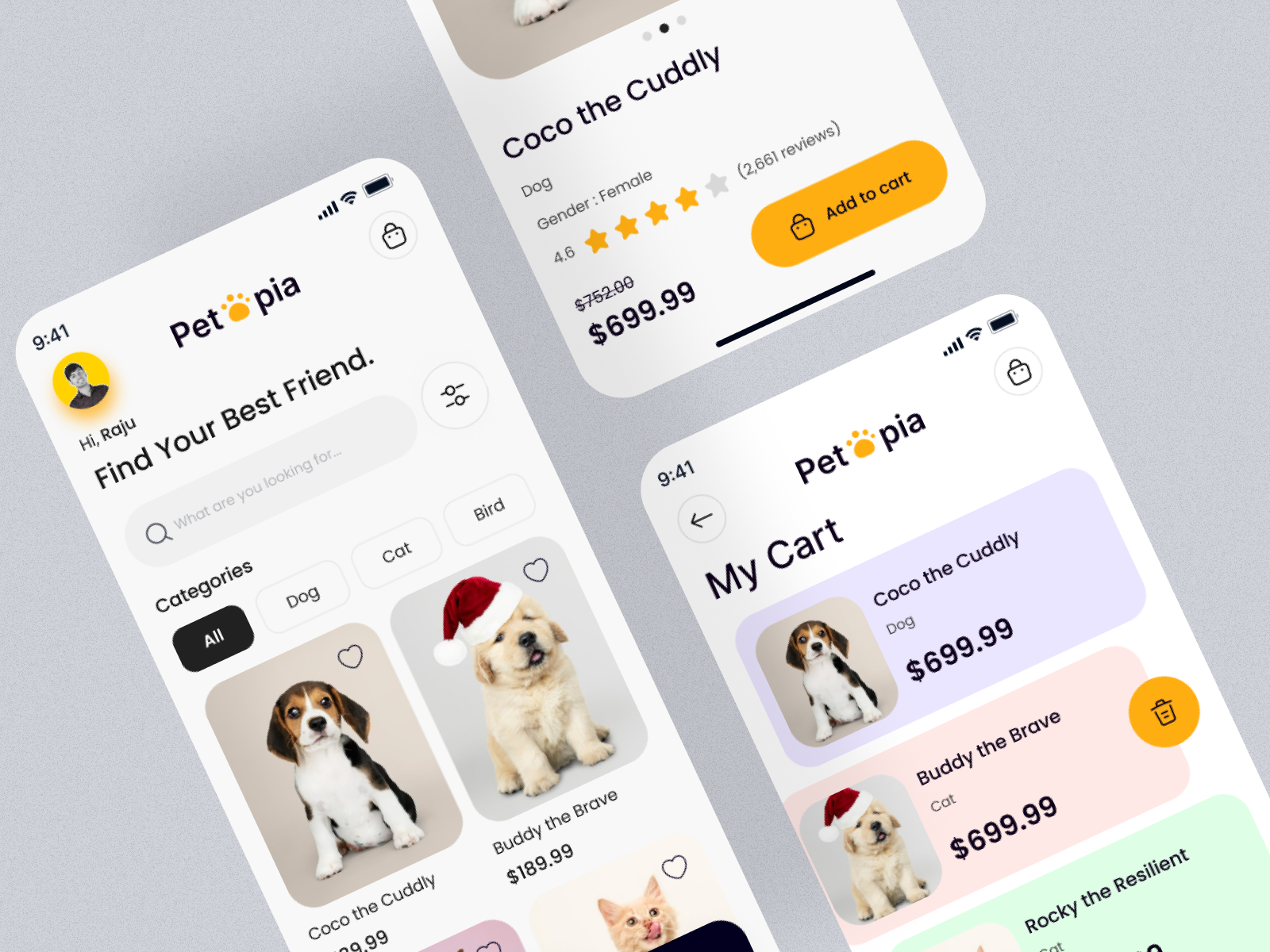 Pet Shop Mobile App Design by FalconThought for FalconThought - UX/UI ...