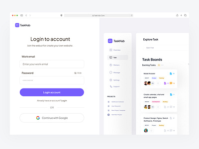 Taskhuub Log In Page designs, themes, templates and downloadable ...