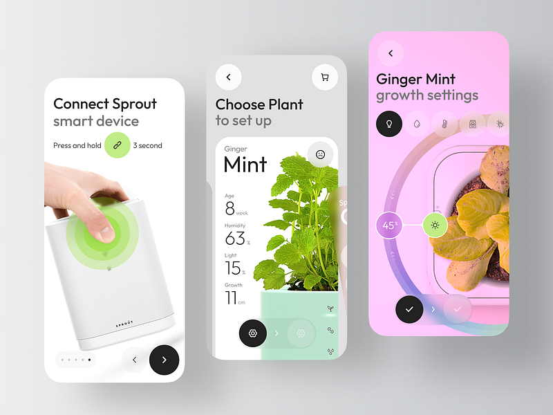 🌱 Smart Pot App by Sèrgi Mi for RonDesignLab ⭐️ on Dribbble