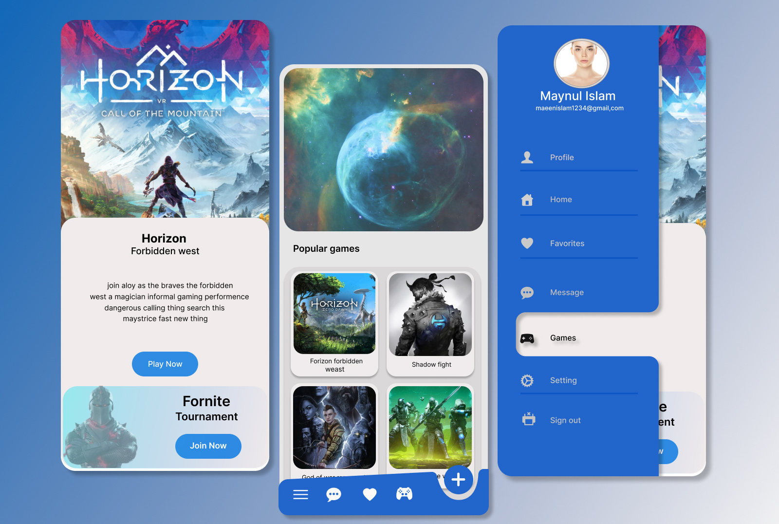 Game App Design by Maynul Islam on Dribbble