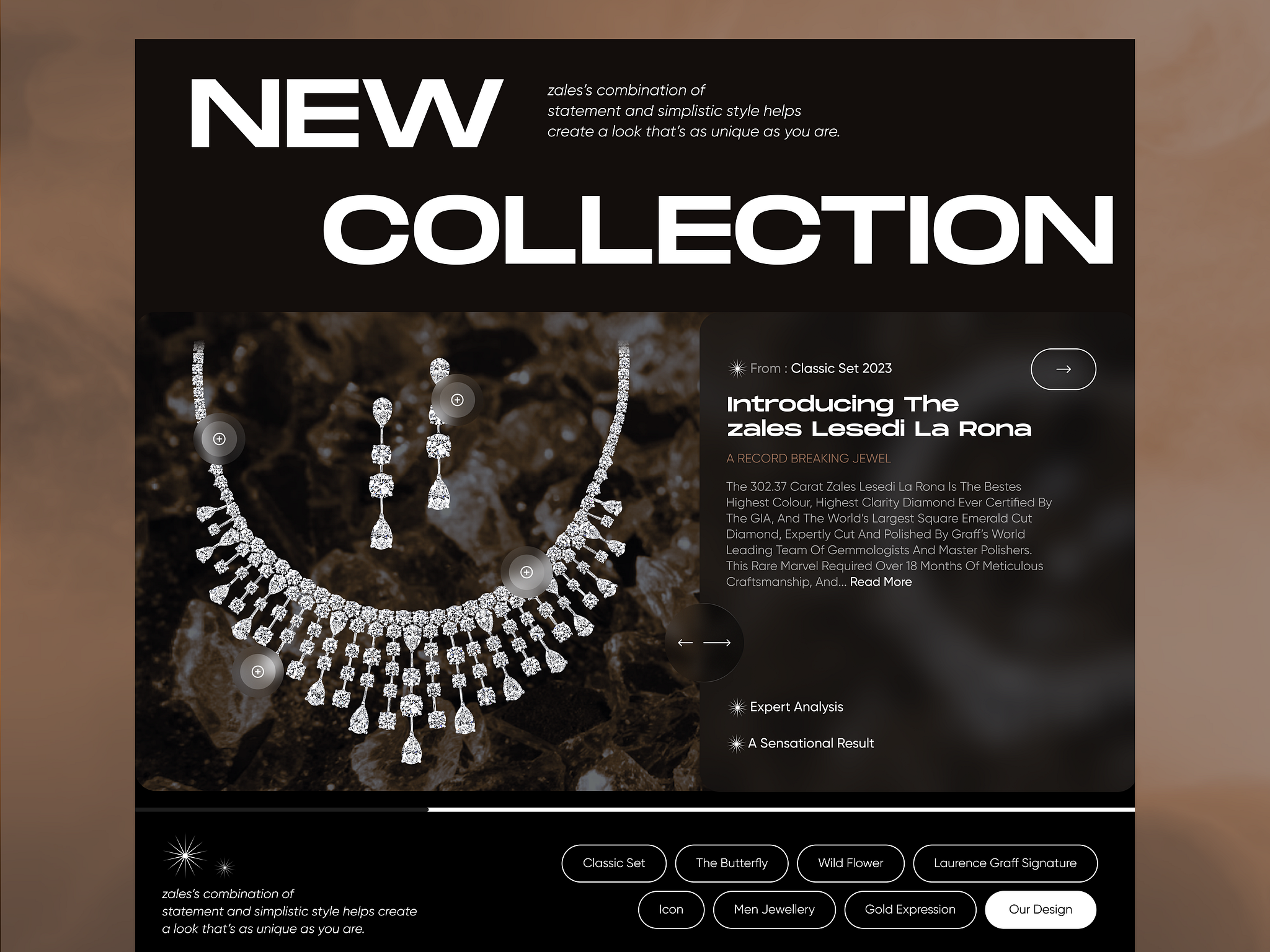 New collection - jewelry landing page by Kimghazl Design for Pela ...