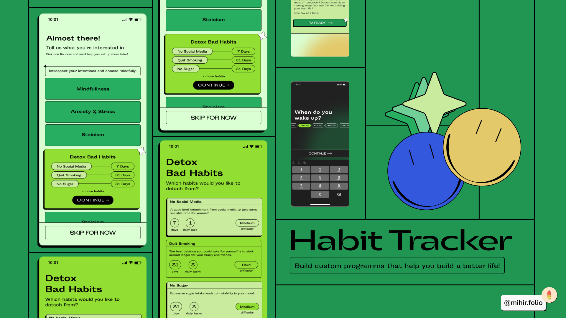 A Habit Tracker Mobile App by Mihir Kardile on Dribbble