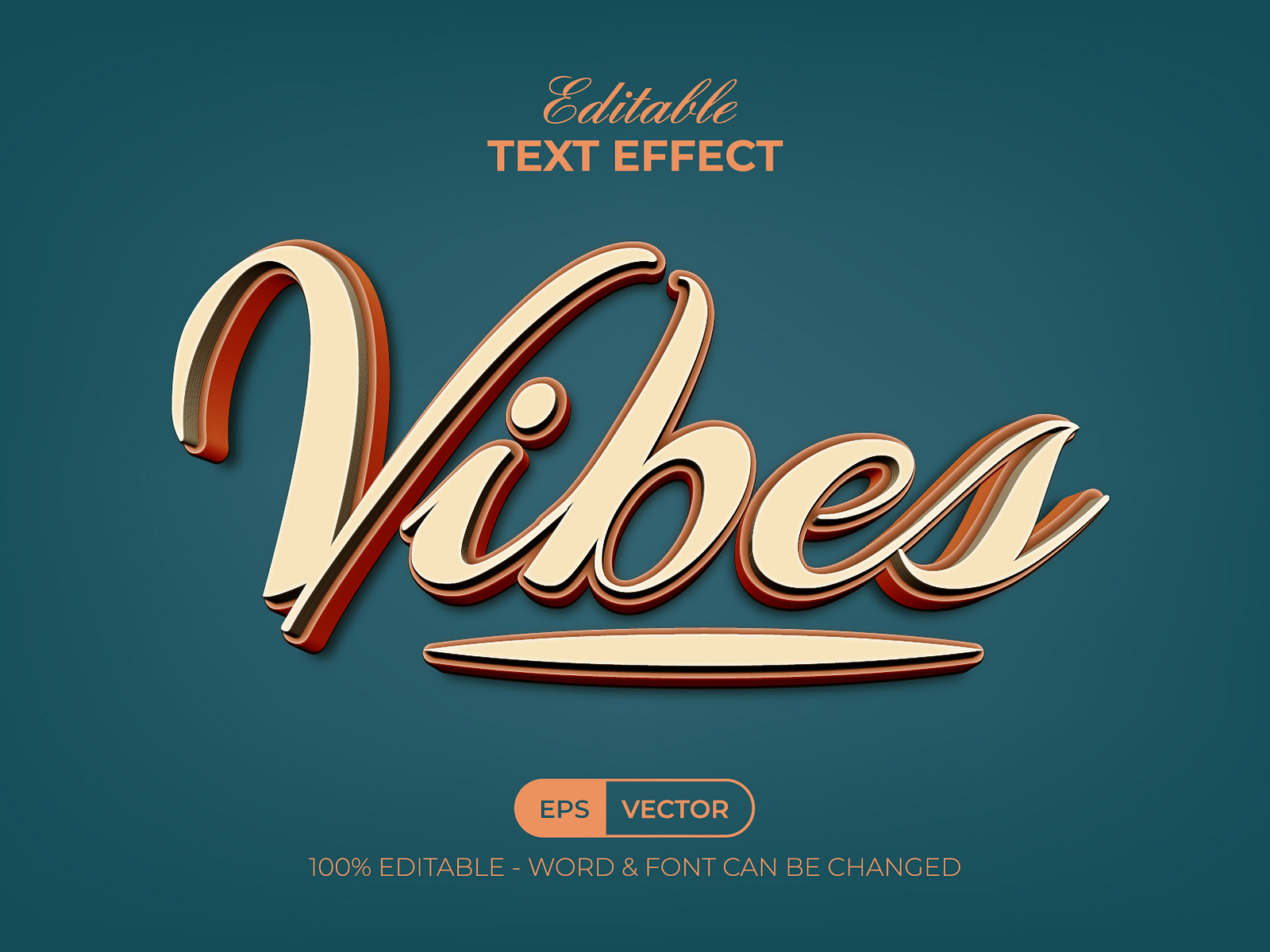 Vibes 3D Text Effect by Mockmenot on Dribbble
