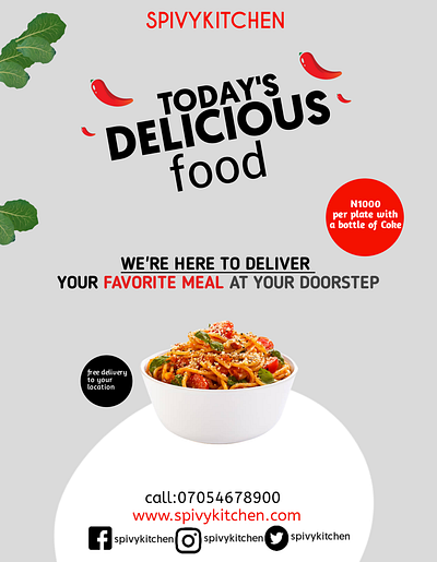 KITCHEN FLYER by Oluwaseun Joseph on Dribbble